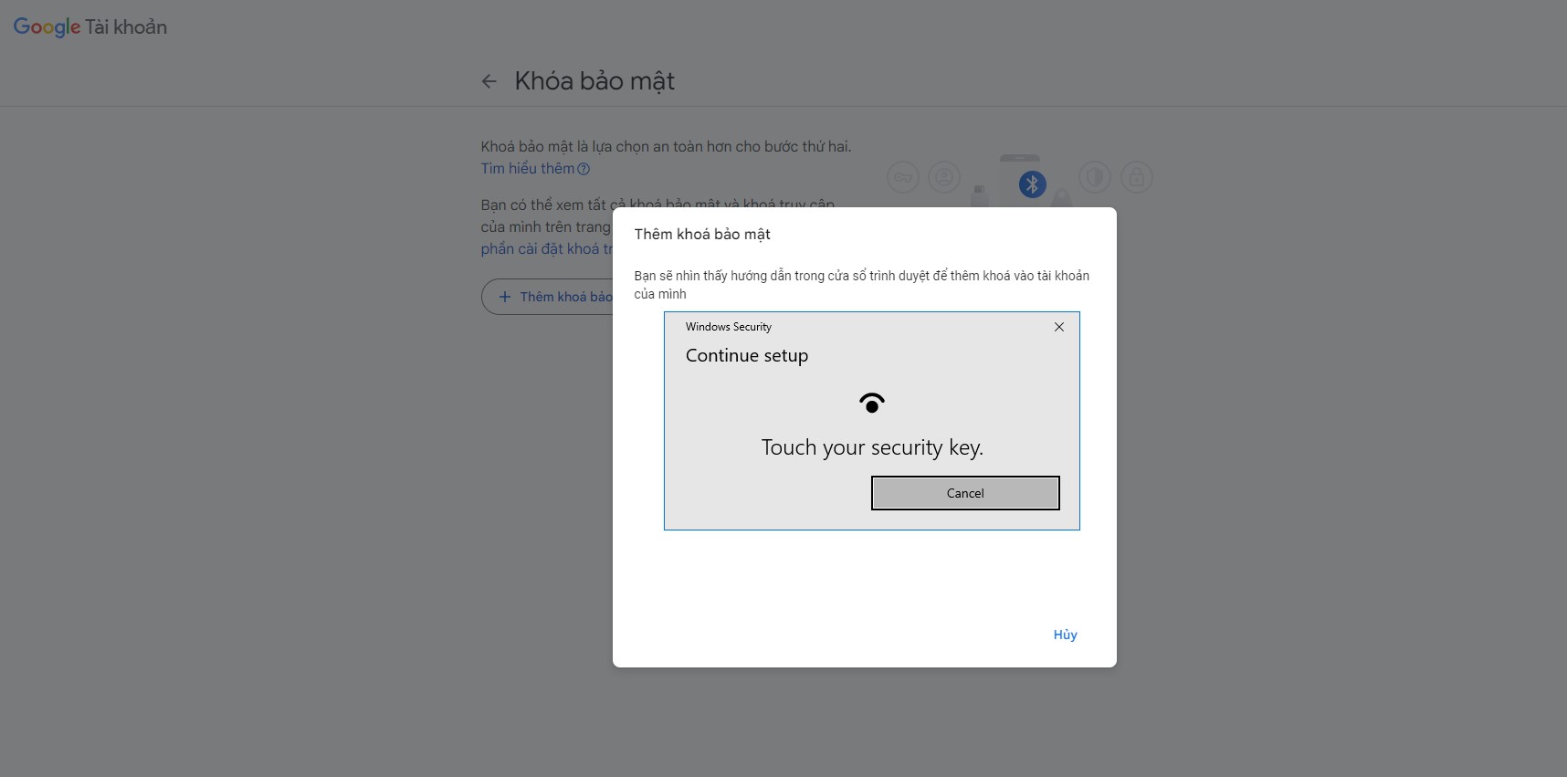 Guide to setting up YubiKey authentication for Google account